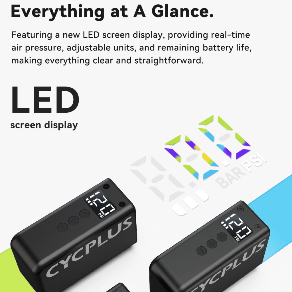 CYCPLUS Cube PRO Electric Bicycle Pump (2024) - Cyclexafe: Cycling ...